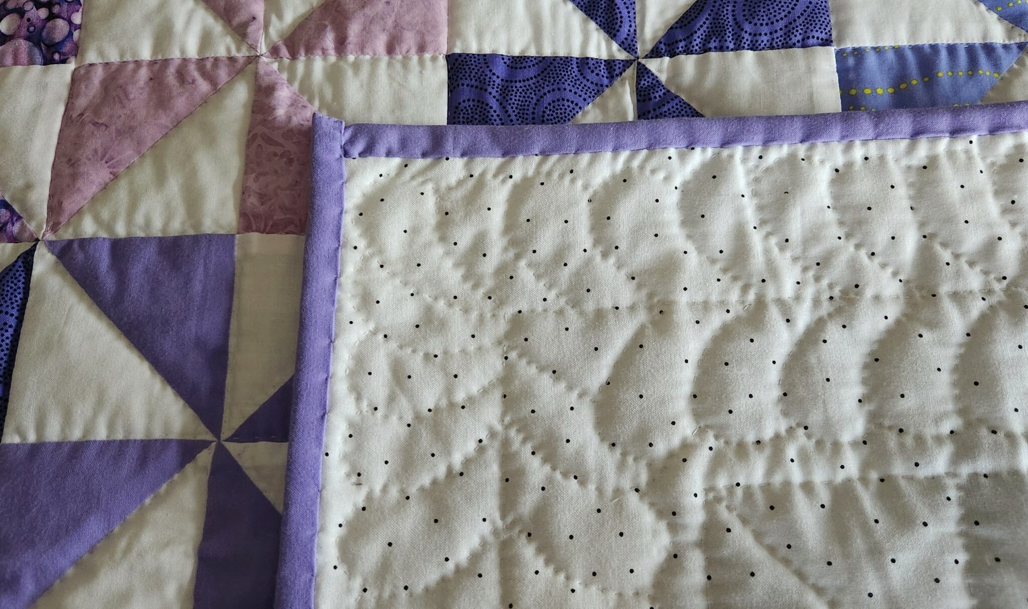 Periwinkle and White Pinwheel Quilt | Connie Lapp Quilts