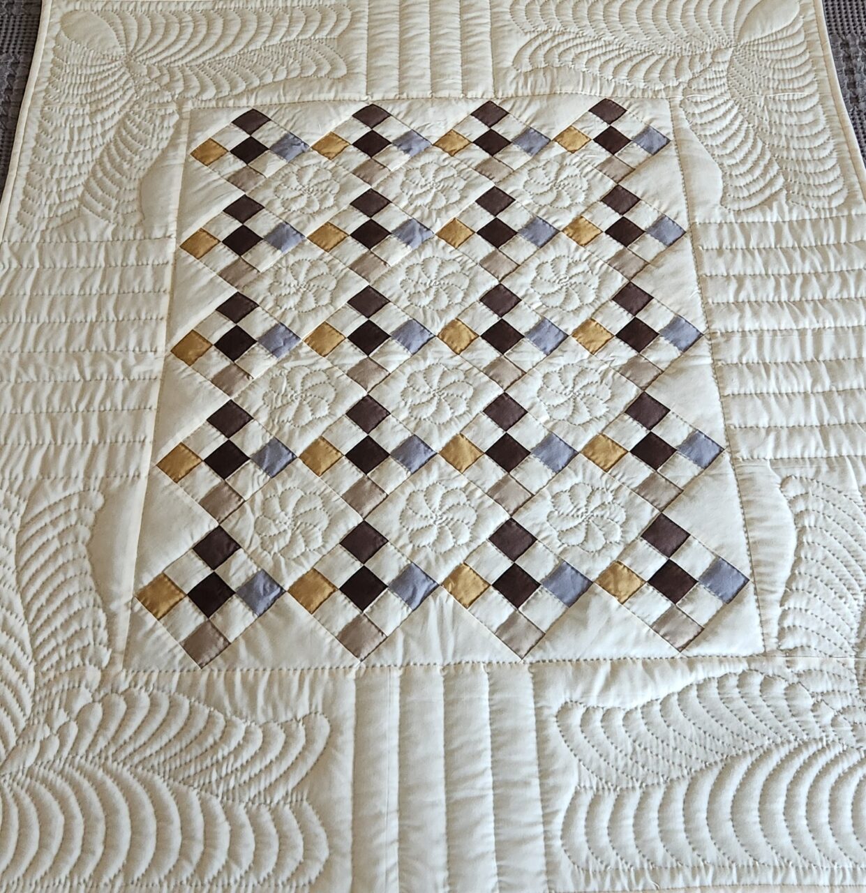 Earth Tones Nine Patch Quilt | Connie Lapp Quilts
